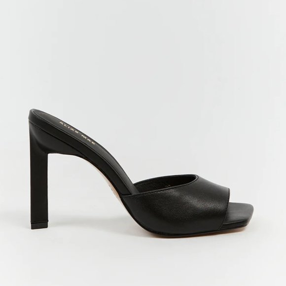 Alias Mae | Shoes | Alias Mae Fawn Black Leather Heel | Poshmark